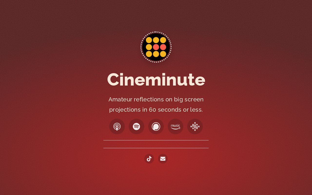 Cineminute Podcast: One Minute Film Reviews